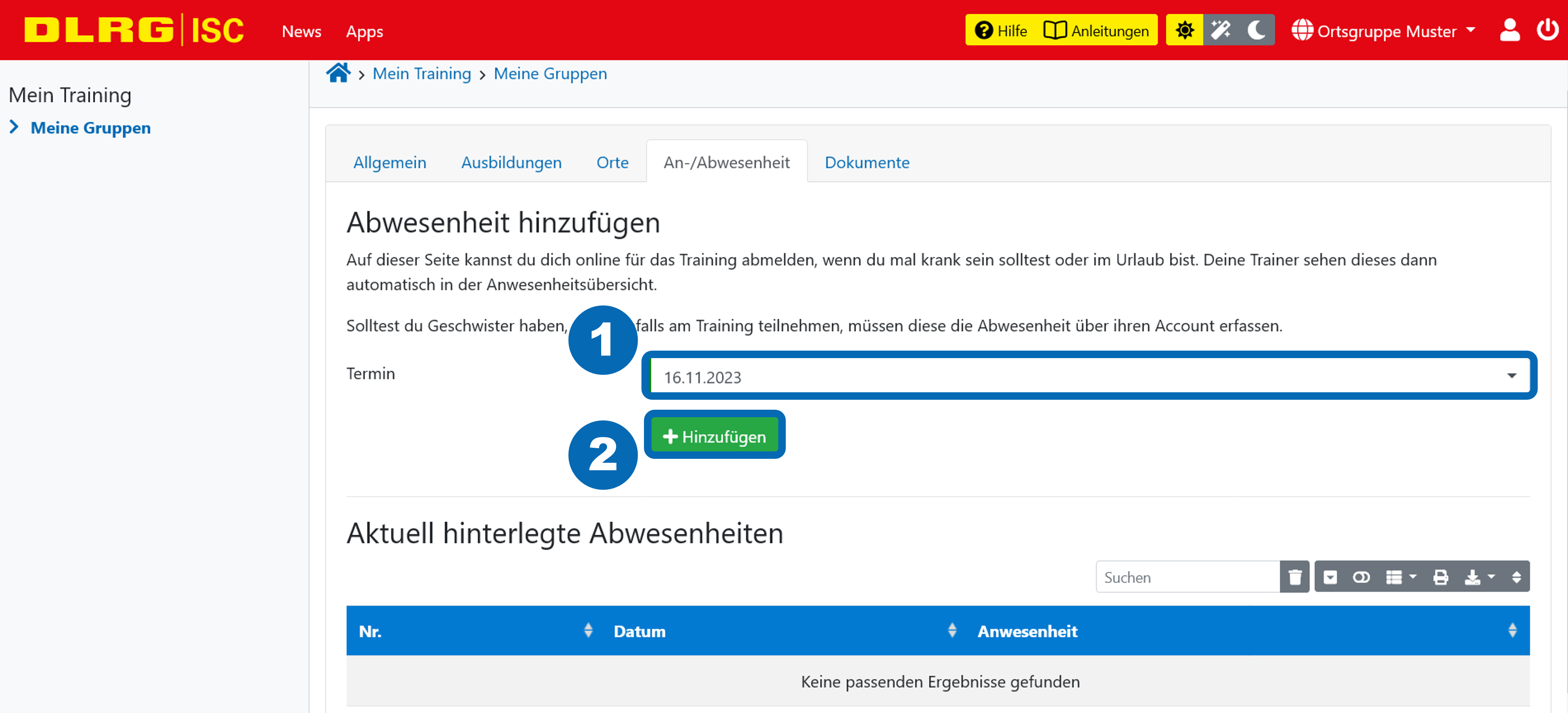 Training - Anleitungen - DLRG Wiki